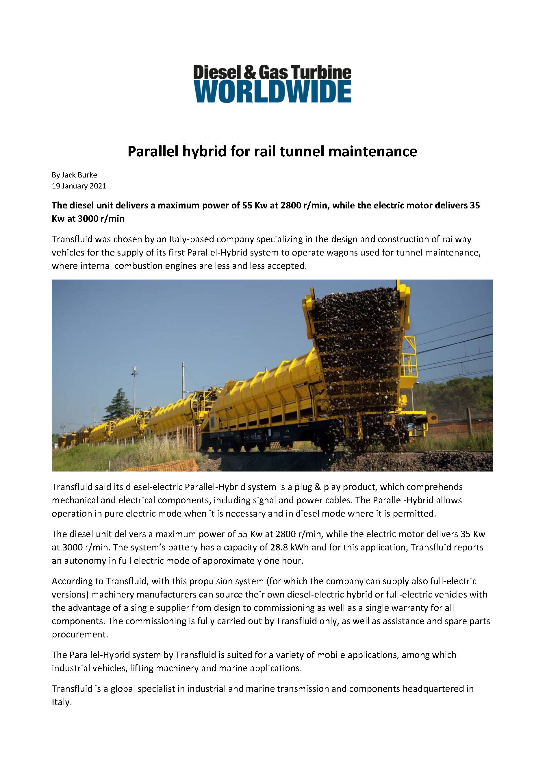 Transfluid hybrid systems for the rail industry - Transfluid