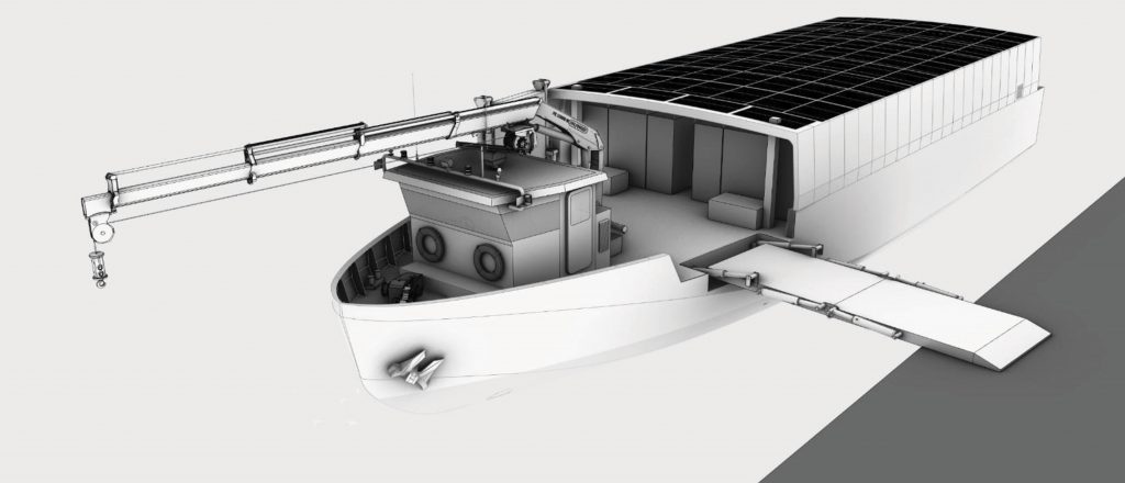 Zero-emission cargo boat - Transfluid